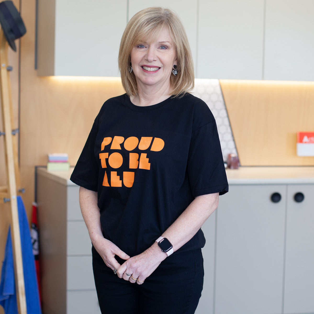 "Proud to be AEU" Black T-shirt – AEU Victoria shop