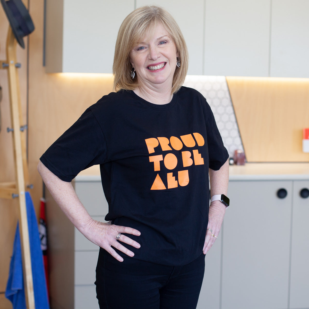 "Proud to be AEU" Black T-shirt – AEU Victoria shop